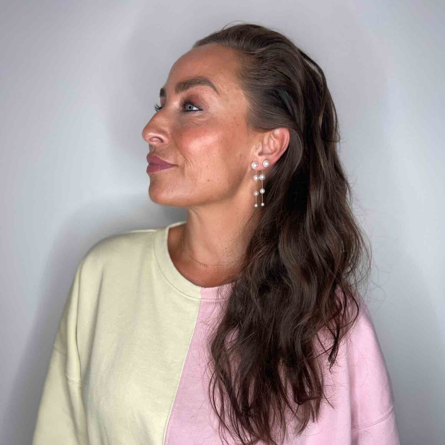 Øreringesæt - #Pearlfection - Hvide perler og 18 karat Sterling sølv ...