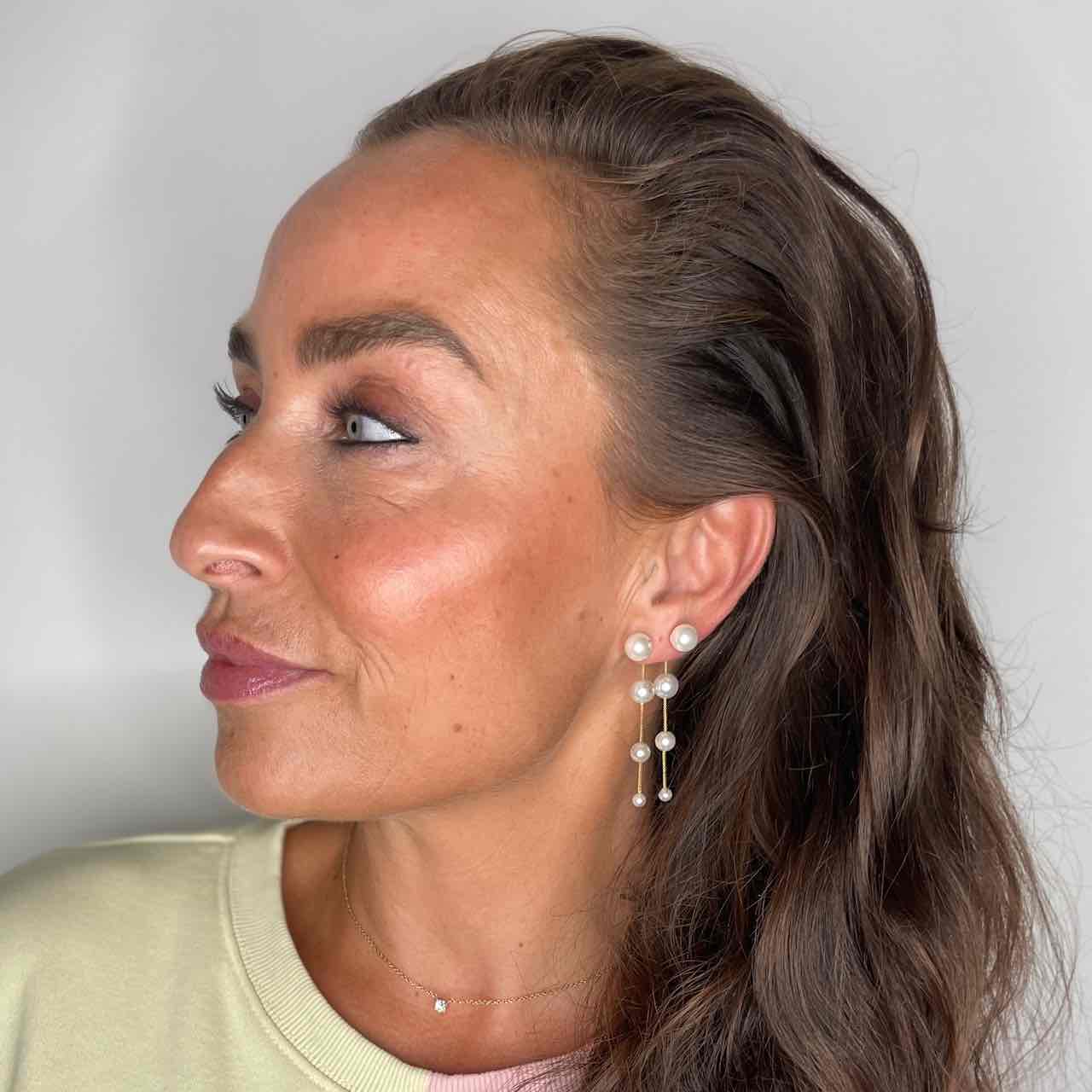 Øreringesæt - #Pearlfection - Hvide perler og 18 karat Sterling sølv ...