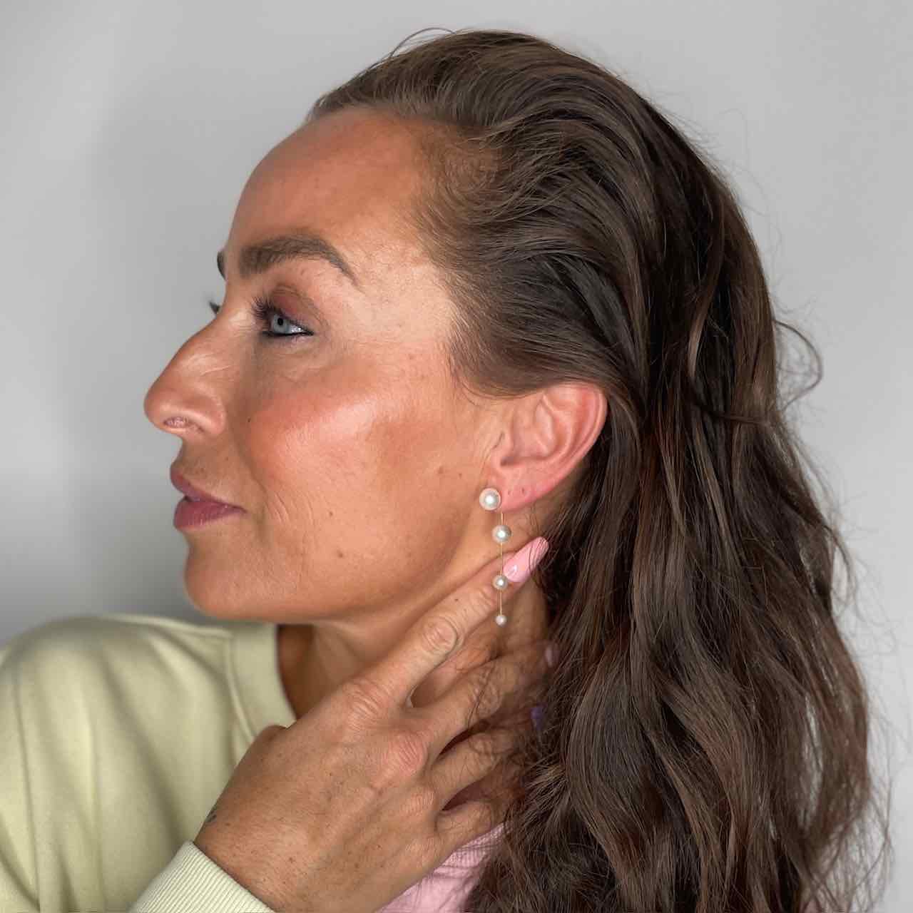 Øreringesæt - #Pearlfection - Hvide perler og 18 karat Sterling sølv ...